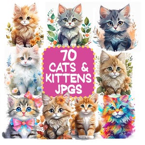 Adorable Kitten Clipart - Cute Kitten and Cat Art for Your Scrapbooking ...