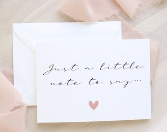 Just a Little Note | Etsy