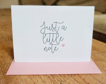 Just a Little Note | Etsy