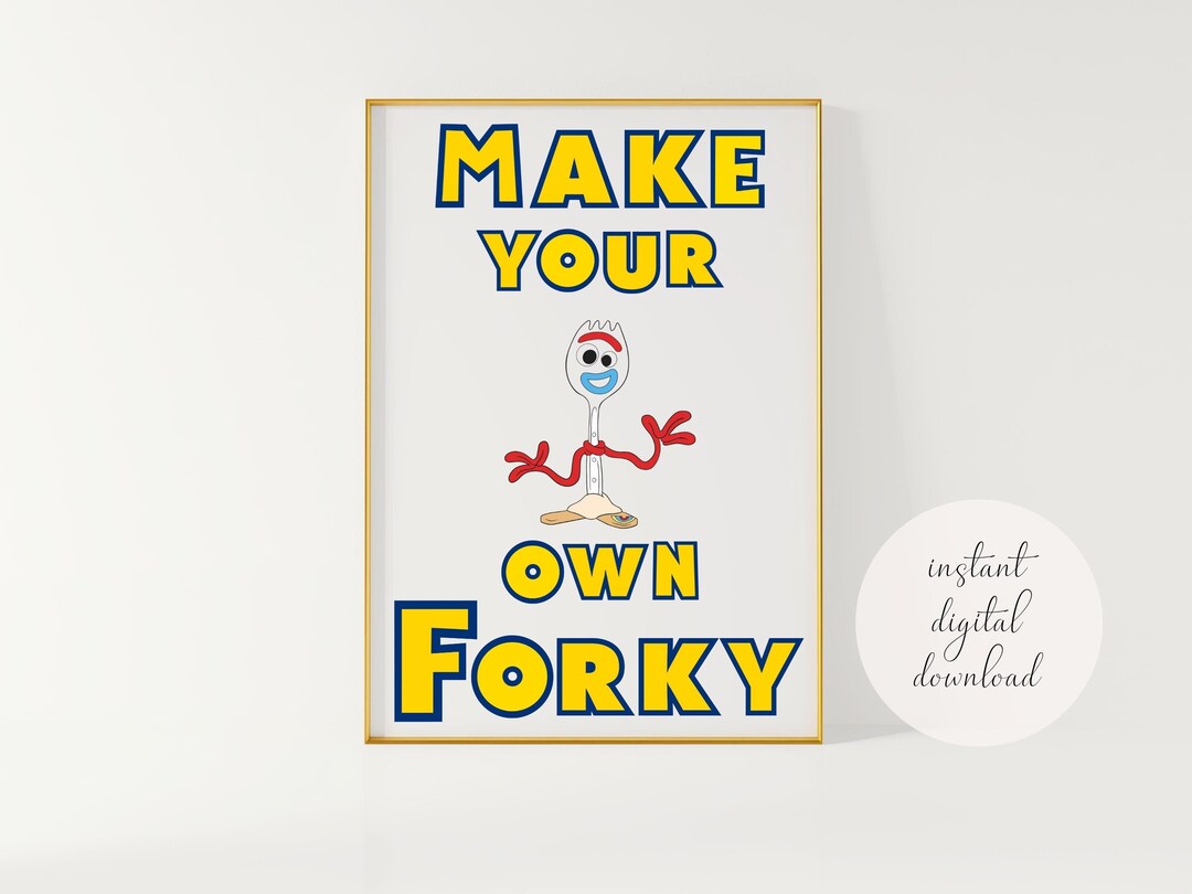 Make Your Own Forky Sign - Toy Story Themed Party Activity - FORKY ...