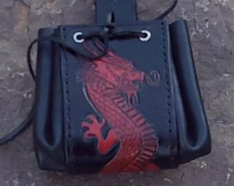 Skyrim Inspired Leather Dragon Pouch - Etsy