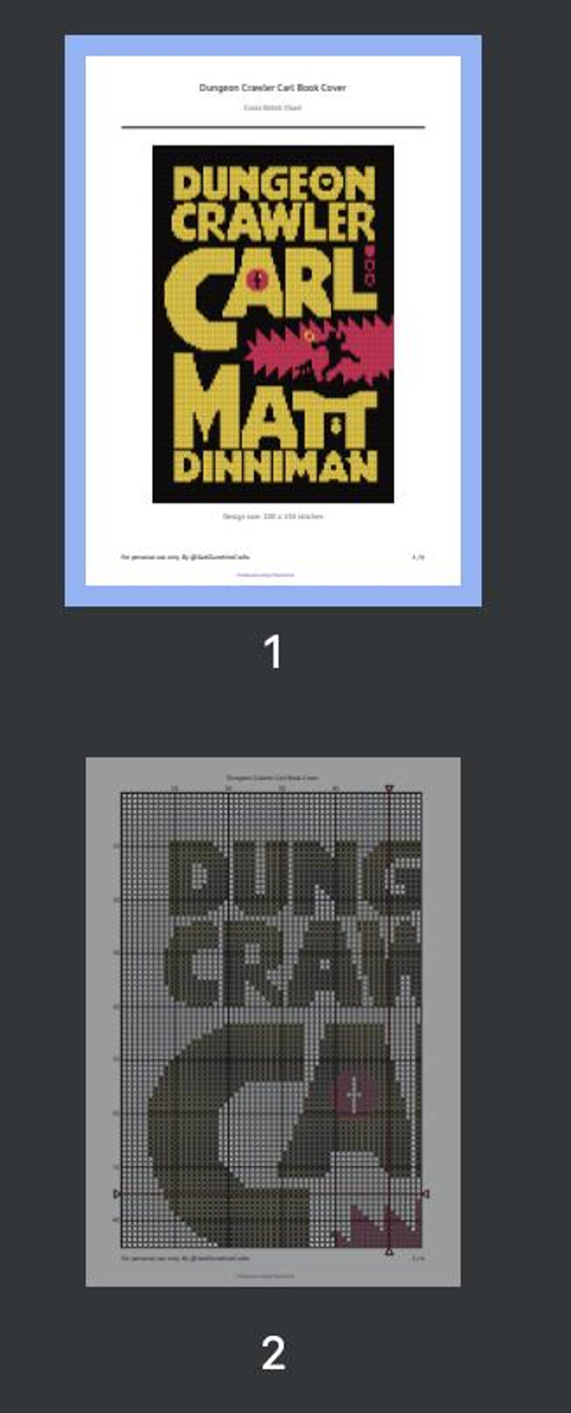 Dungeon Crawler Carl Cross Stitch Chart (digital Download) - Etsy