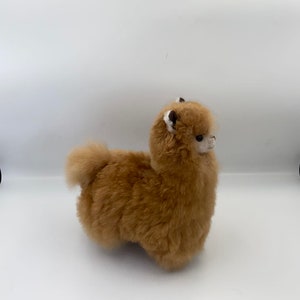 9 IN Handmade Alpaca Fur Stuffed Animal Plush Alpaca/ Llama Fur Teddy ...