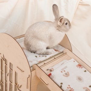 Bamboo Bungalow Rabbit Hidey House - Indoor Rabbit Castle With Modular ...