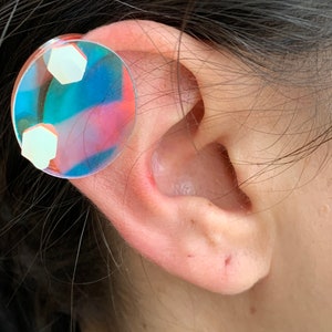Ear Keloid Compression Plastic Discs - Plastic Disc Earring for Post-op ...