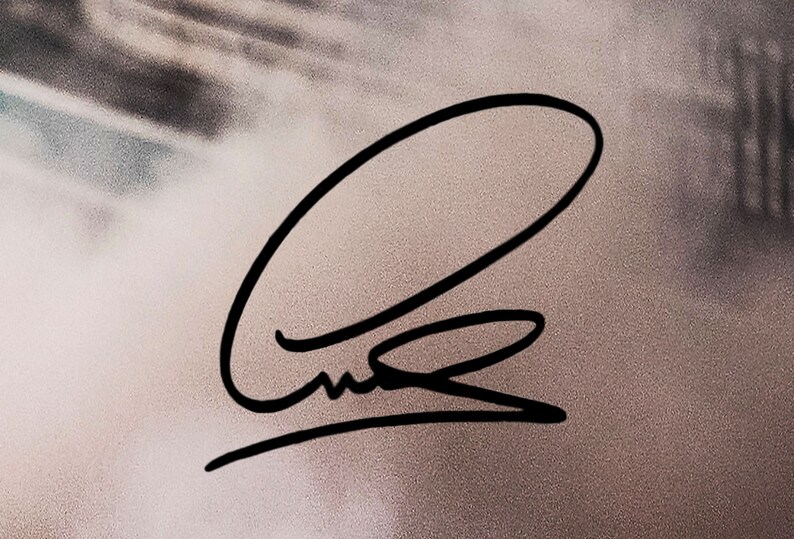 Mercedes AMG F1 Racing With Pre-printed Lewis Hamilton Autograph Giclee ...