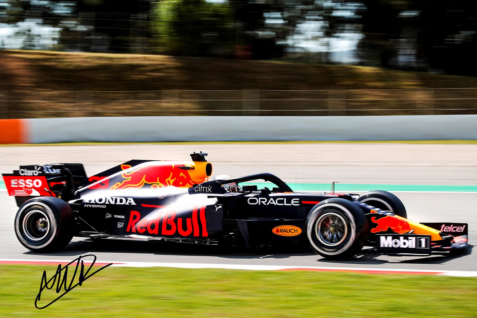 Red Bull Racing F1 With Pre-printed Max Verstappen Autograph - Premium ...