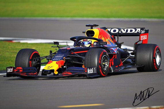 Red Bull Racing F1 with Pre-Printed Max Verstappen Autograph | Etsy