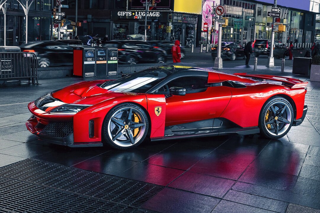 Ferrari F80 - Fine Art Giclee Canvas Print Photo Wall Art Display ...