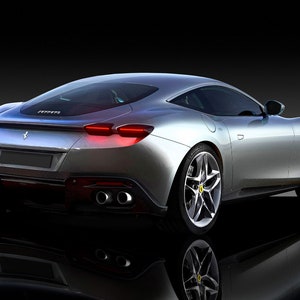 Ferrari Roma - Premium High Gloss Art Print Poster. (286P) (24”x36”) - Etsy