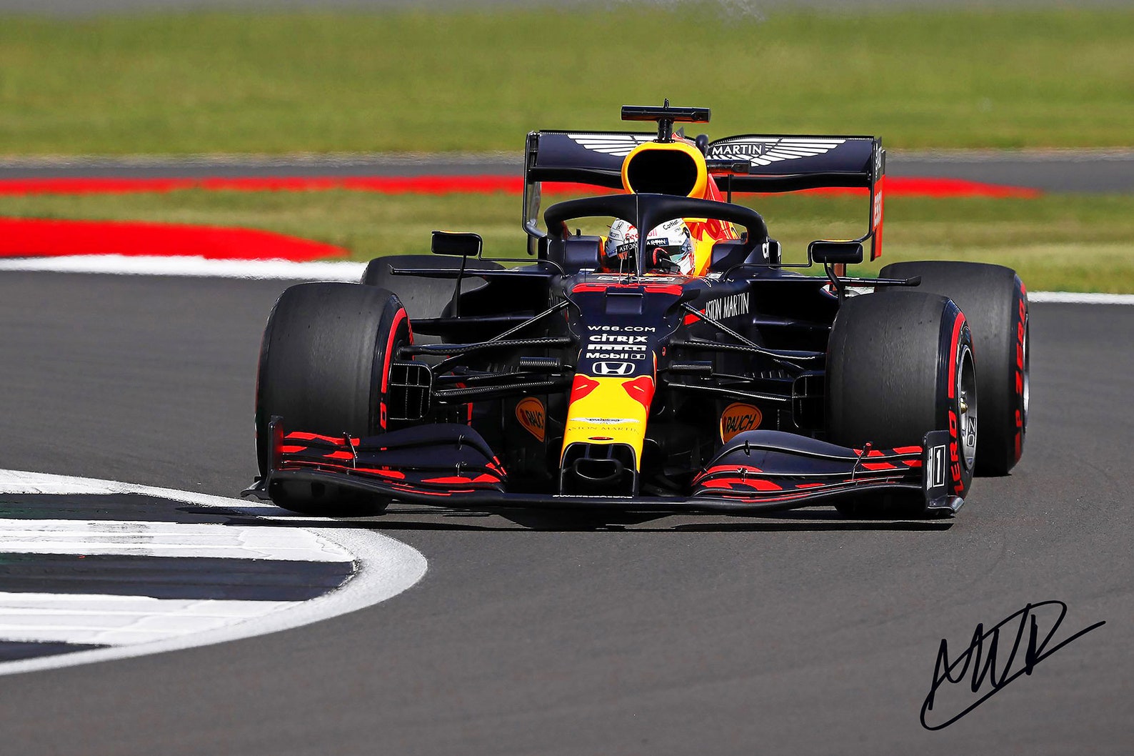 Red Bull Racing F1 With Pre-printed Max Verstappen Autograph - Giclee ...