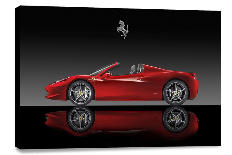 Ferrari 458 Spider Canvas Print Photo - Etsy