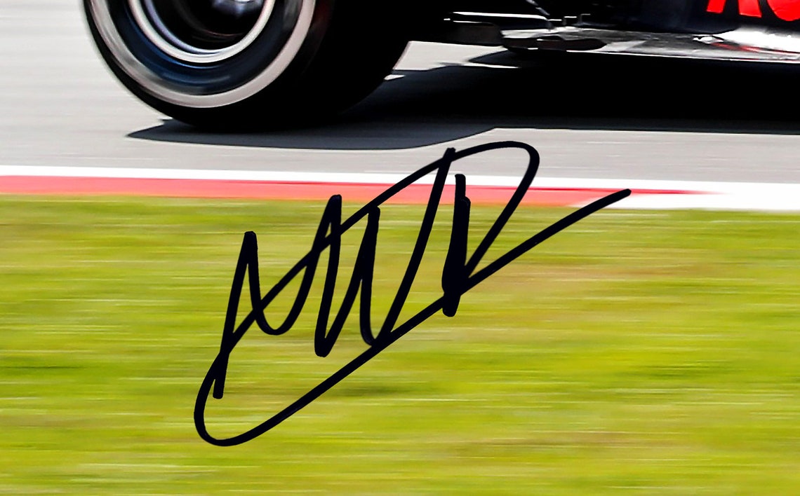 Red Bull Racing F1 With Pre-printed Max Verstappen Autograph - Premium ...