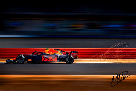 Red Bull Racing F1 with Pre-Printed Max Verstappen Autograph | Etsy