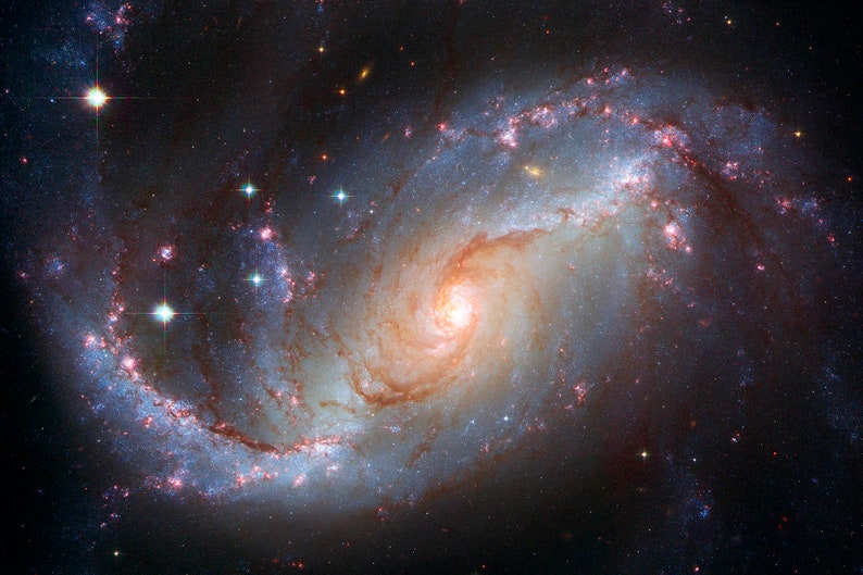 Spiral Galaxy NGC 1672 - Hubble Space Telescope Fine Art Giclee Canvas ... Spiral Galaxy NGC 1672 - Hubble Space Telescope Fine Art Giclee Canvas ...