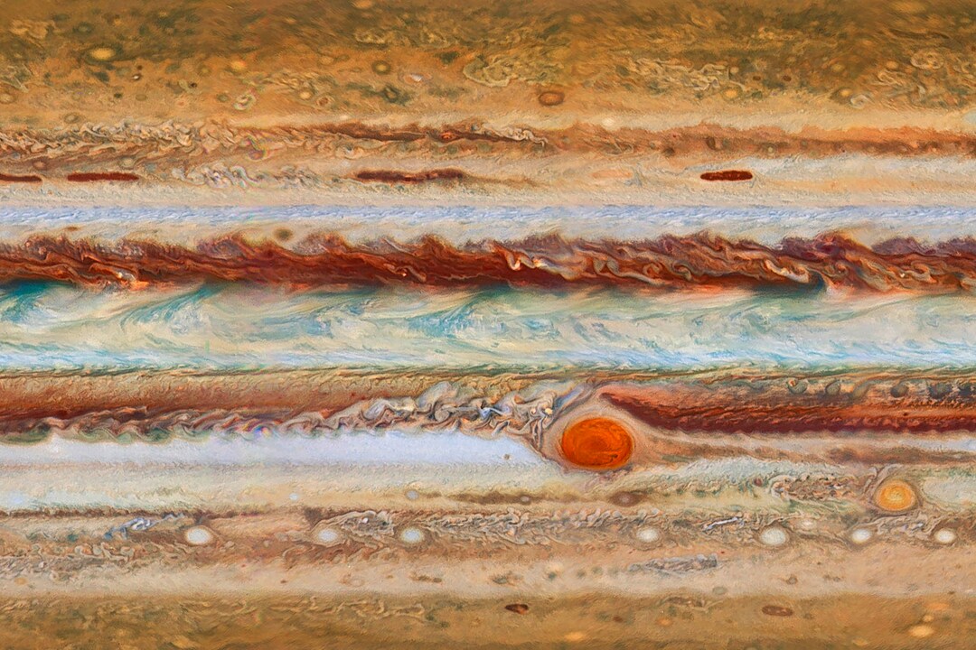 Jupiter Close-up - Hubble Space Telescope Premium High Gloss Art Print ...