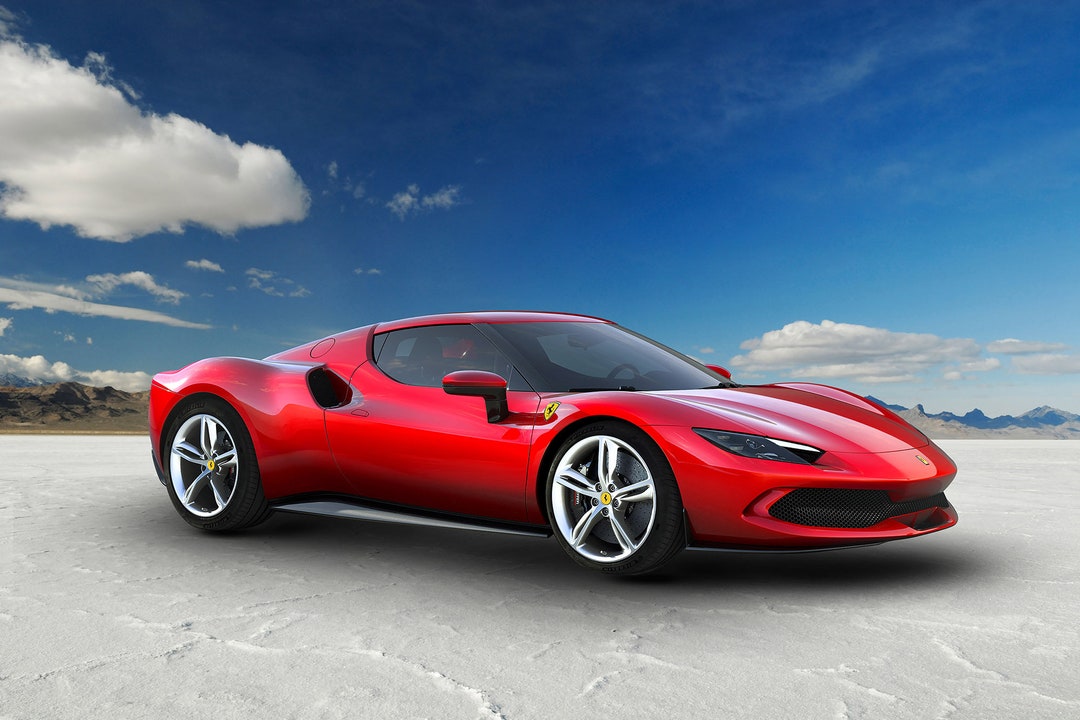 Ferrari 296 GTB Fine Art Giclee Canvas Print Photo Wall Art Display ...