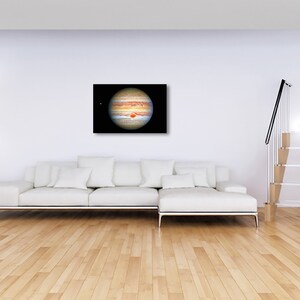 Jupiter and Europa - Hubble Space Telescope Fine Art Giclee Canvas ...