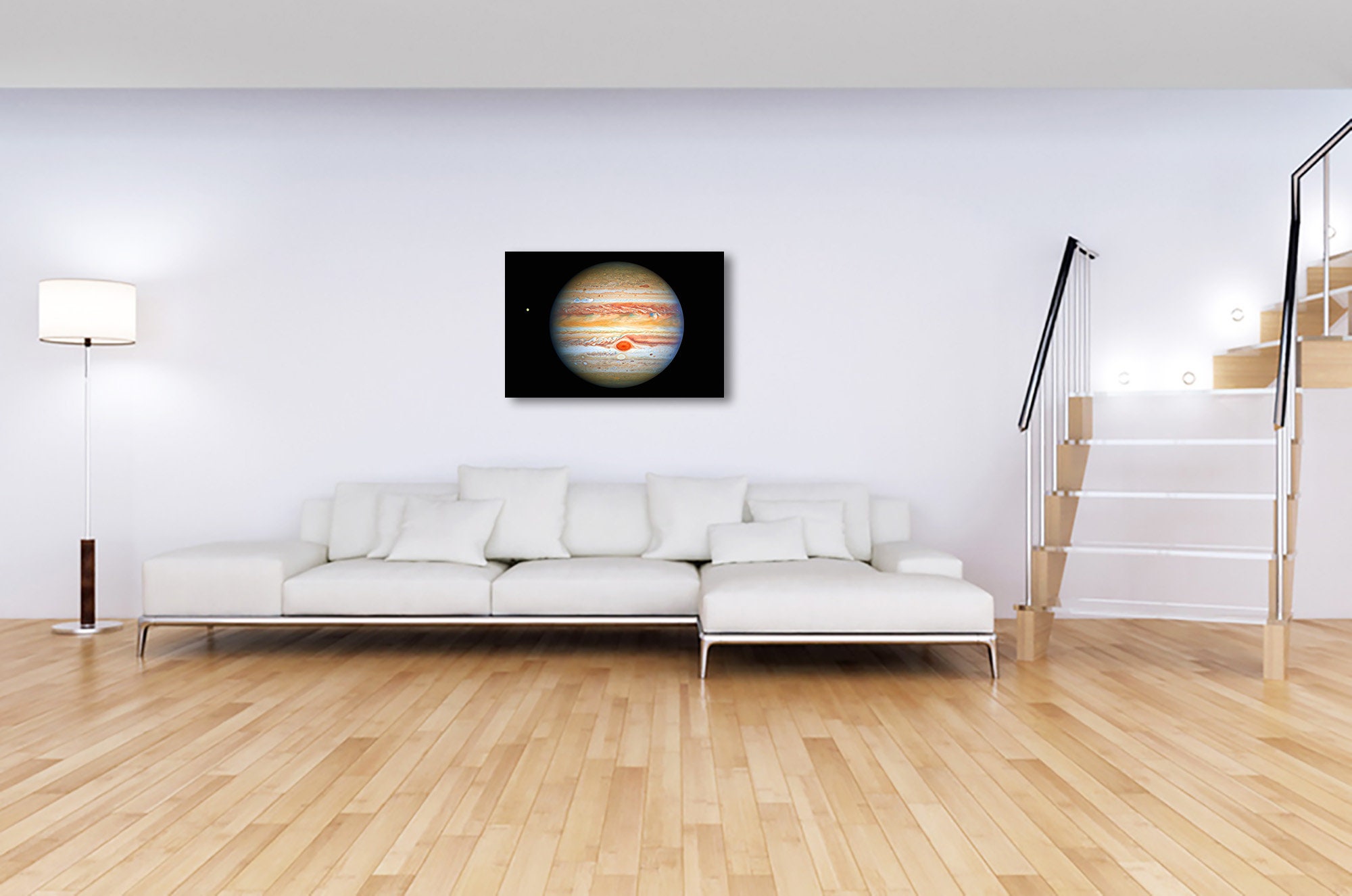 Jupiter and Europa - Hubble Space Telescope Fine Art Giclee Canvas ...