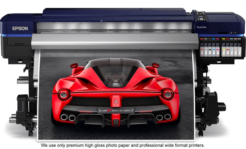 Ferrari F8 Tributo - Premium High Gloss Art Print Poster. (251P) (24 ...