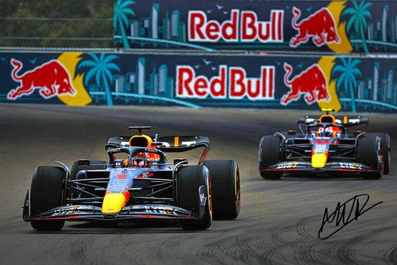 Red Bull Racing F1 With Pre-printed Max Verstappen Autograph - Etsy