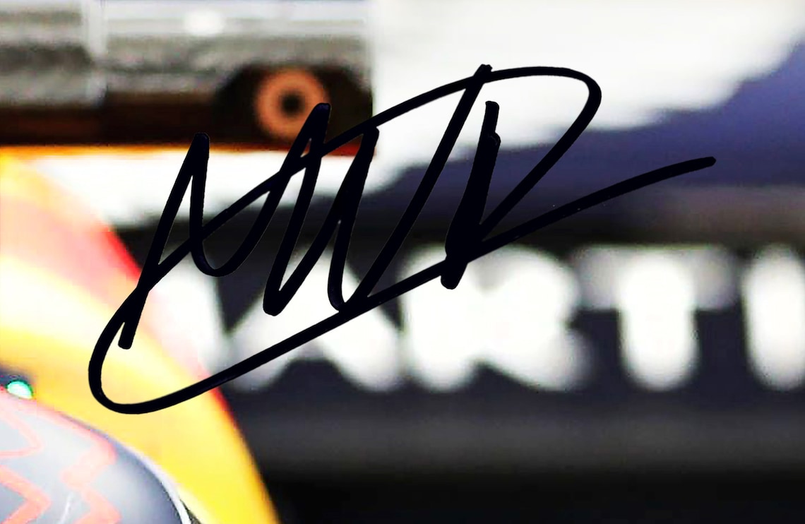 Red Bull Racing F1 With Pre-printed Max Verstappen Autograph - Giclee ...