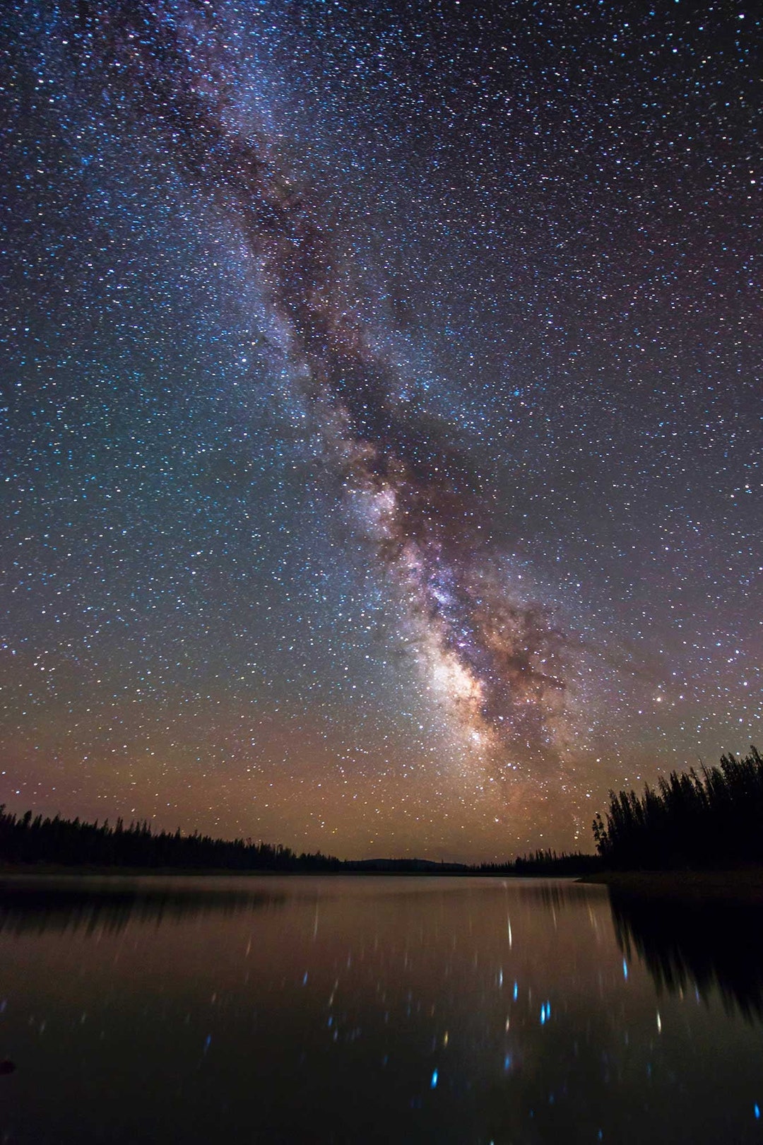 Milky Way, Starry Night Sky Over Lost Lake, US Canvas Wall Art Print ...