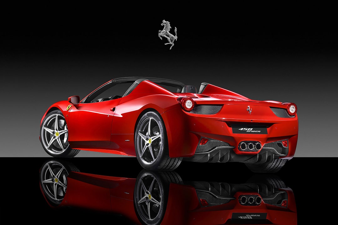 Ferrari 458 Italia Spider Canvas Print Photo - Etsy