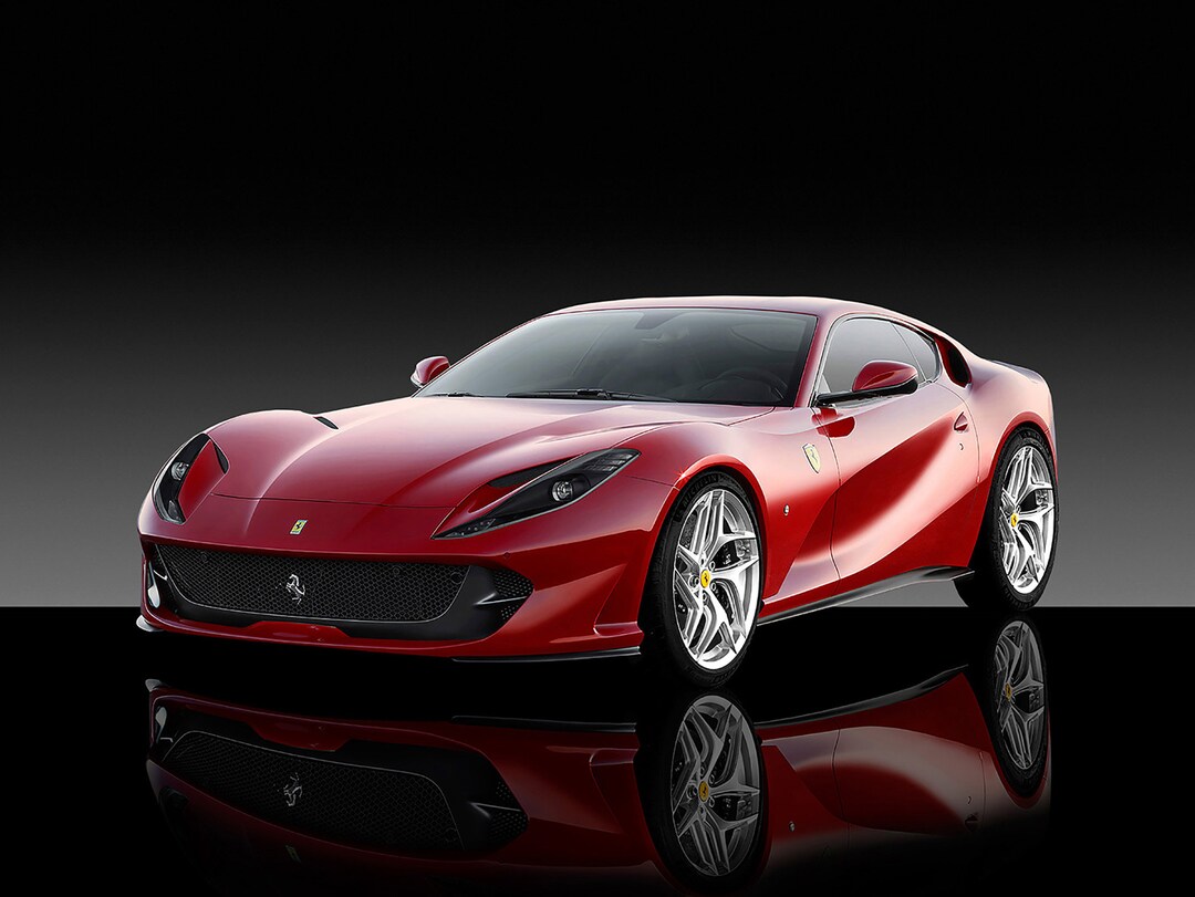 Ferrari 812 Superfast - Premium High Gloss Art Print Poster. (160P) (24 ...