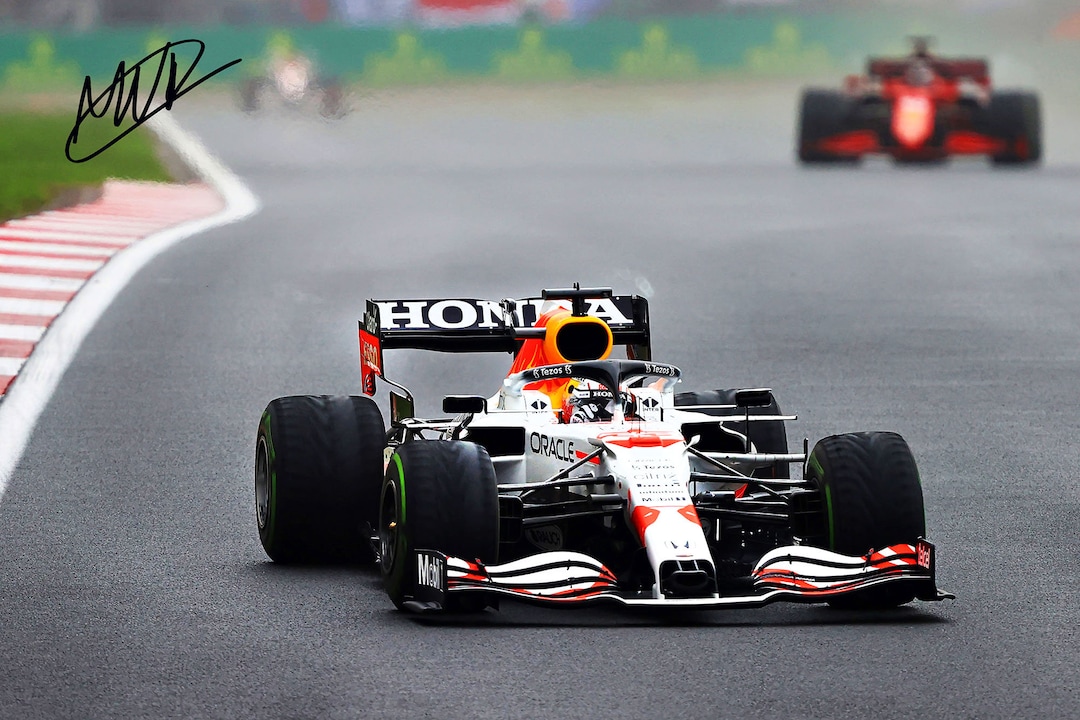 Red Bull Racing F1 With Pre-printed Max Verstappen Autograph - Giclee ...