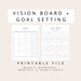 Vision Board and Goal Setting Printable (for Students, Parents ...