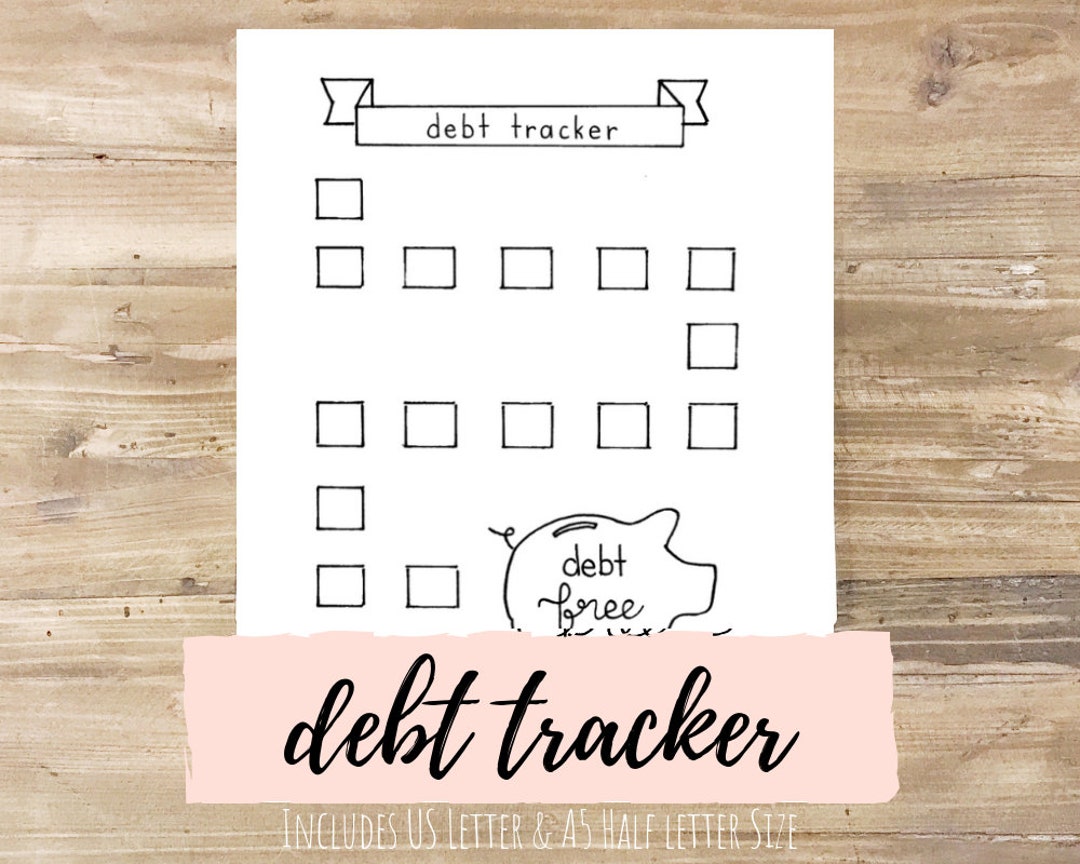 Debt Tracker: Bullet Journal Printable - Etsy