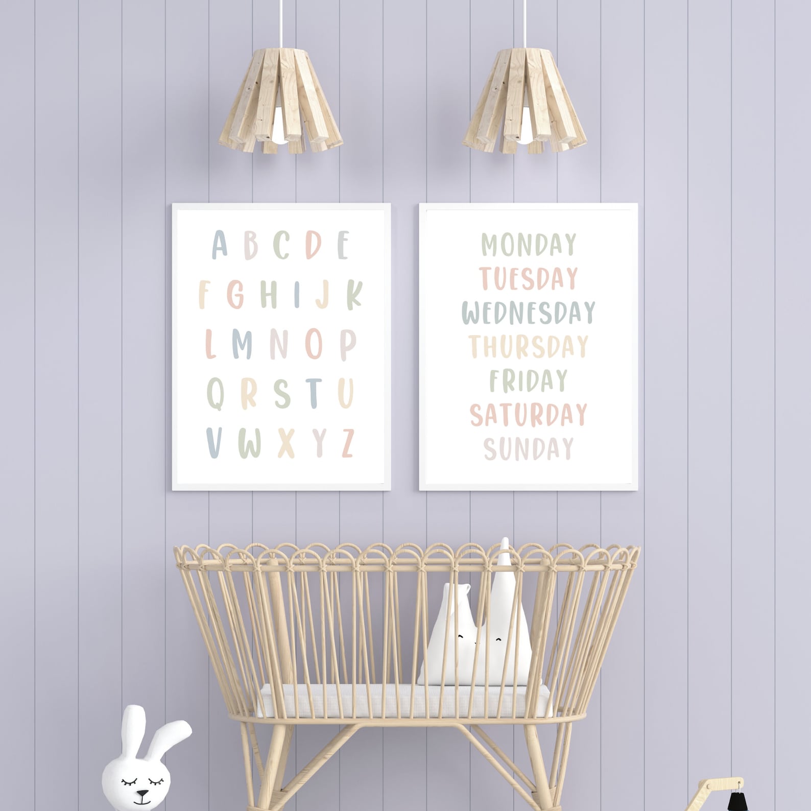 Alphabet Poster neutral Colors Printable Wall Art homeschool ...
