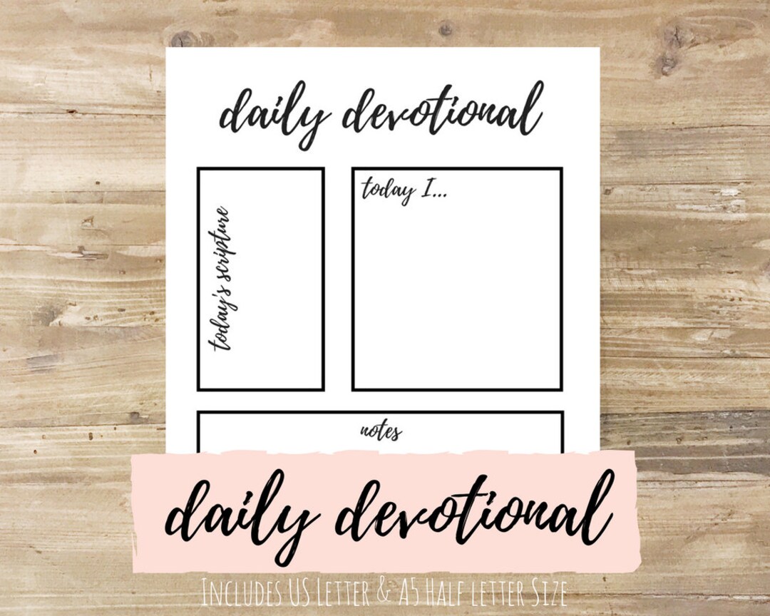 Daily Devotional: Bullet Journal Printable - Etsy