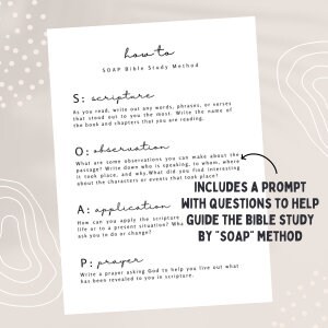 SOAP Bible Study Journal Boho Church Devotional Notebook to Write ...