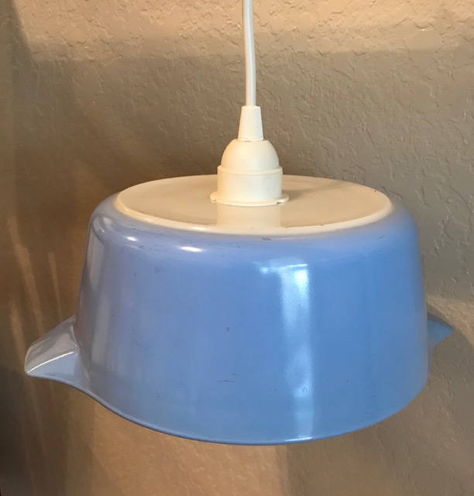 Upcycled Vintage Pyrex Lavender Pendant Lamp - Etsy