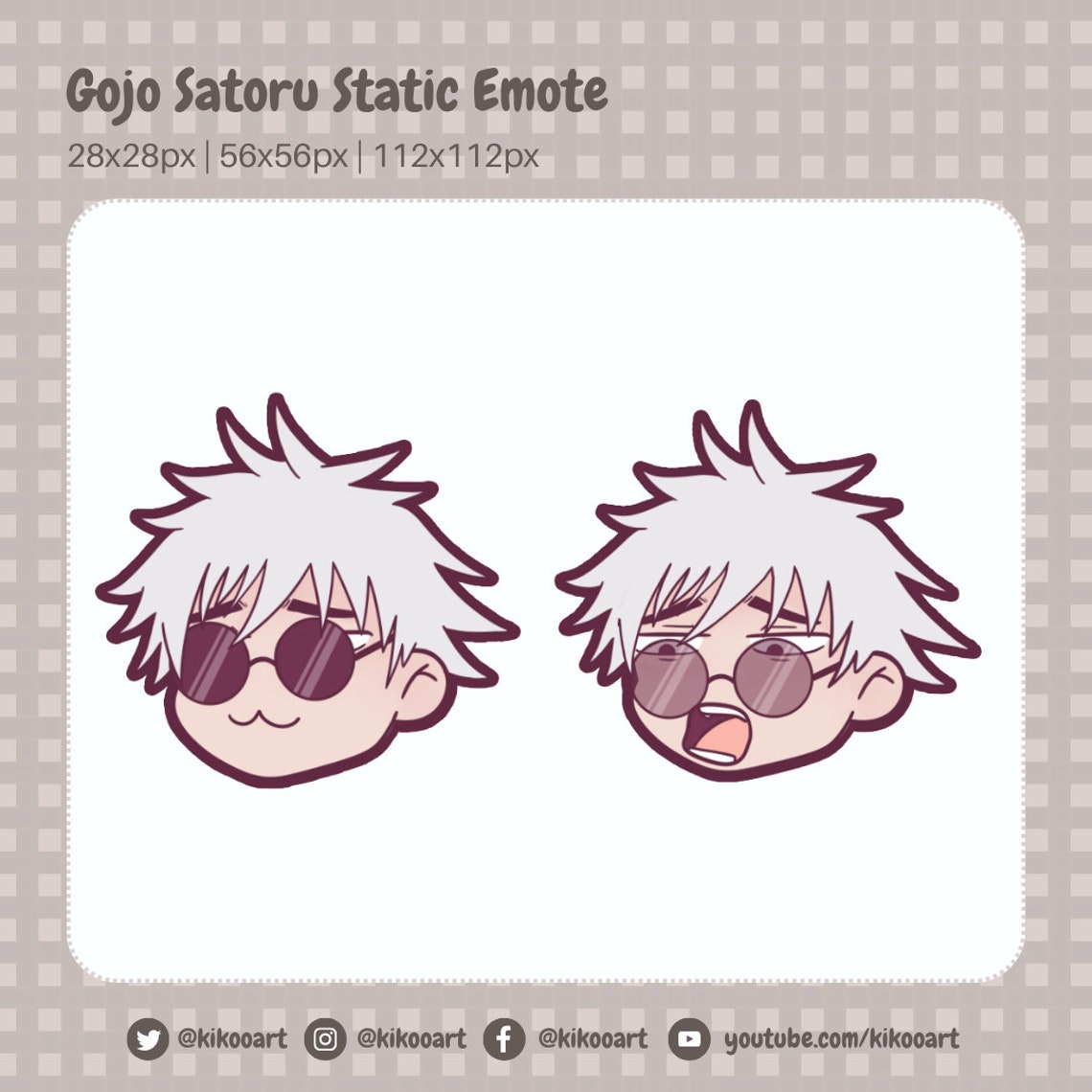 Gojo Satoru Static Emote | Twitch Emotes | Discord Emotes | Streaming ...