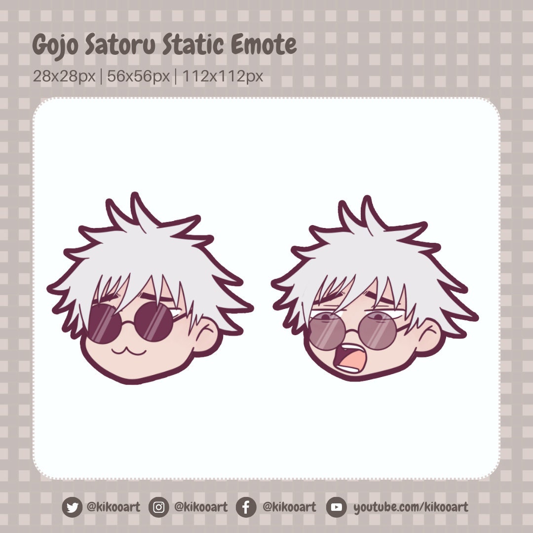 Gojo Satoru Static Emote | Twitch Emotes | Discord Emotes | Streaming ...