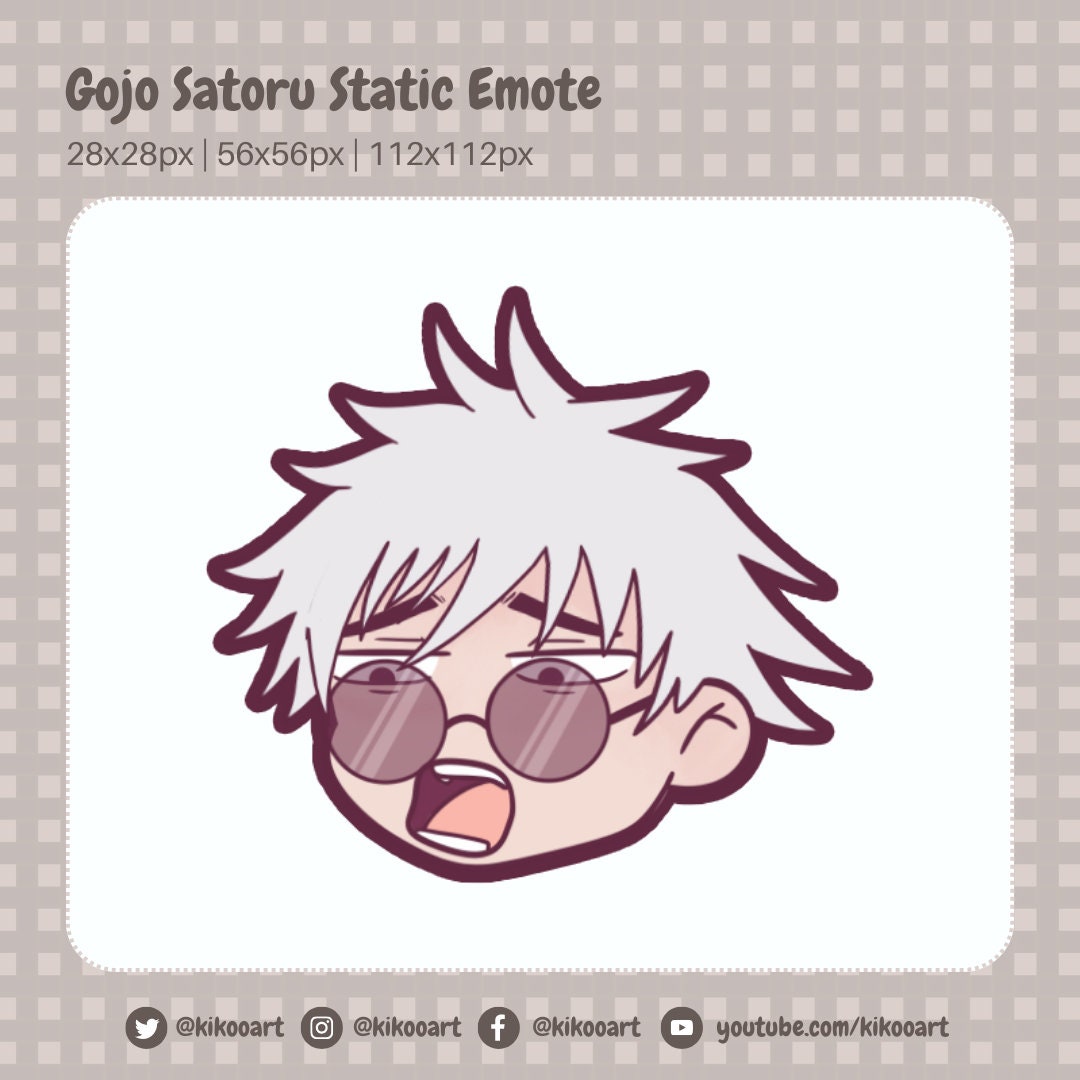 Gojo Satoru "the Face" When He Met Megumi Static Emote | Twitch Emotes ...