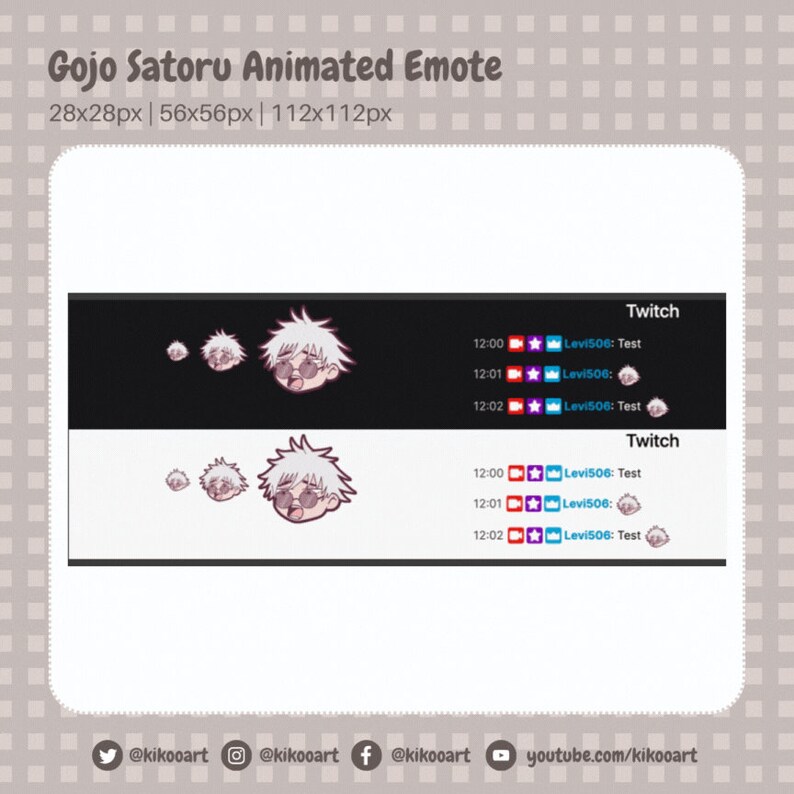 Gojo Satoru Animated Emote | Twitch Emotes | Discord Emotes | Streaming ...