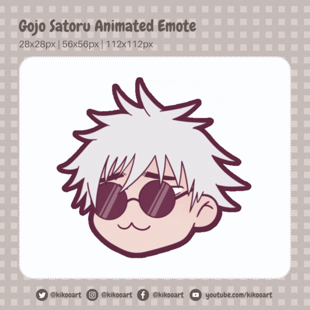 Gojo Satoru Animated Emote | Twitch Emotes | Discord Emotes | Streaming ...
