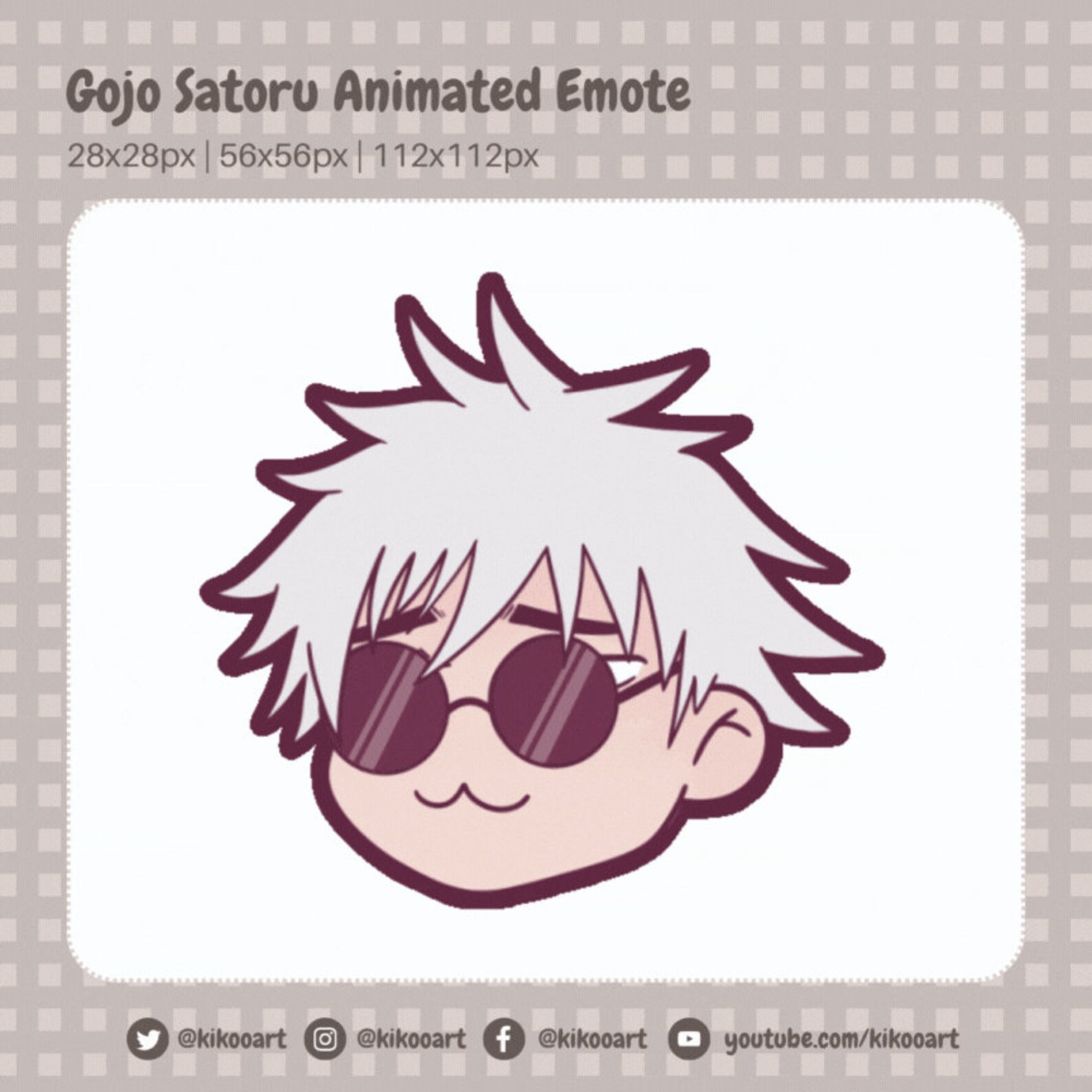 Gojo Satoru Animated Emote | Twitch Emotes | Discord Emotes | Streaming ...