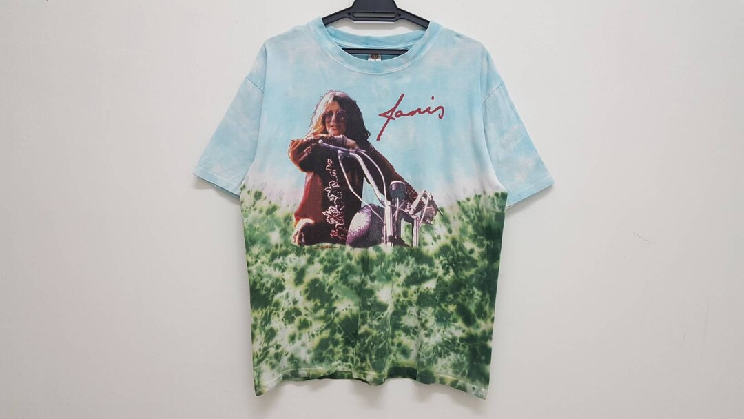 Vintage 00s JANIS JOPLIN Rock Stars Quote Tee Rare Design Double Sided ...