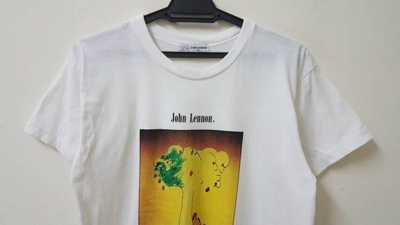 Vintage 80s 90s JOHN LENNON family tree lithograph ar… - Gem