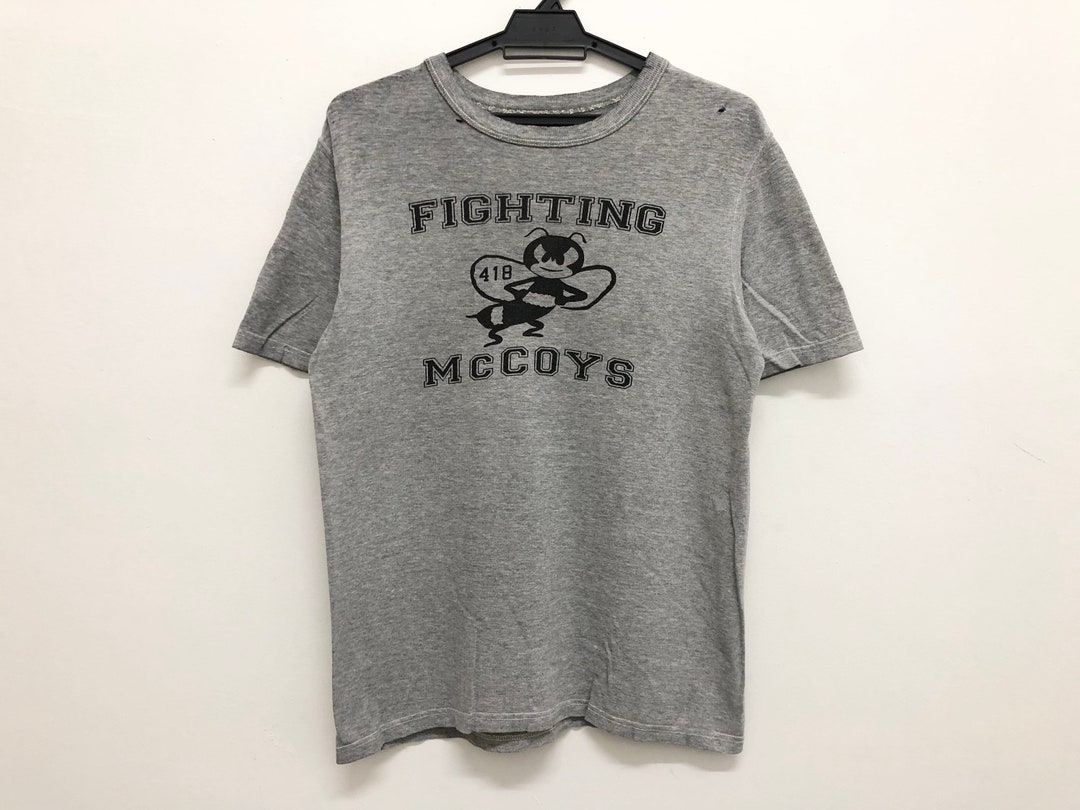 Vintage THE REAL Mccoy’s Fighting Mccoys Army Military Inspired Tee Beauty Distressed Rare T ...