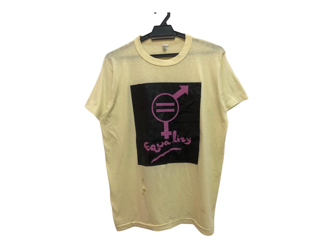 Vintage 80s EQUALITY EQUAL RIGHTS Symbol Sign Tee Beauty Distressed ...