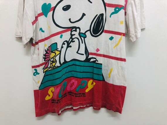 Vintage 80s SNOOPY peanuts characters all over printe… - Gem