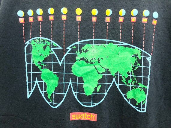 Vintage 80s 90s SWATCH world map graphical watch prom… - Gem