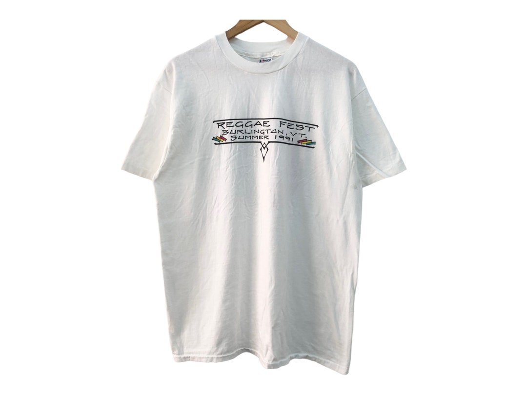 Vintage 90s 1991 REGGAE FEST Burlington Vt Summer Music Festival Single ...