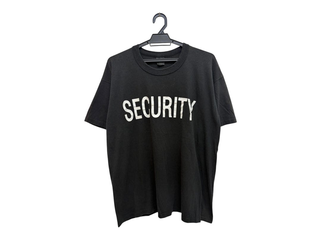 Vintage 80s 90s SECURITY Tee Soft and Thin Material Single Stitch Made ...